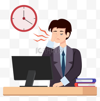 疲劳人_PNG_素材_图片-千库网