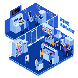 物理实验室卡通图设计素材-物理实验室卡通图模板设计-海报图片下载-千库网