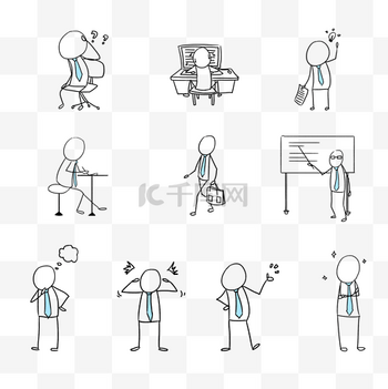 思考简笔画图片-思考简笔画素材-思考简笔画模板图片下载-千库网