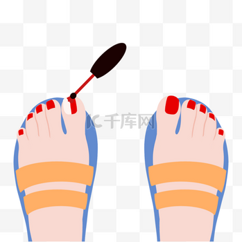 卡通人偶脚脚趾_PSD_素材_图片-千库网