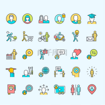 社会经济活动图标icon设计素材-社会经济活动图标模板下载-千库网