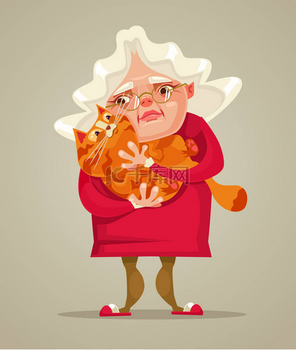 慈祥老作家卡通_EPS_素材_图片-千库网