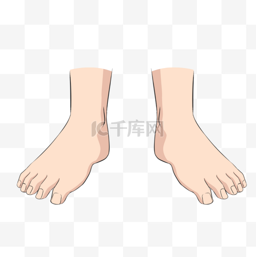 双脚前后岔开卡通图片-双脚前后岔开卡通图片素材免费下载-千库网