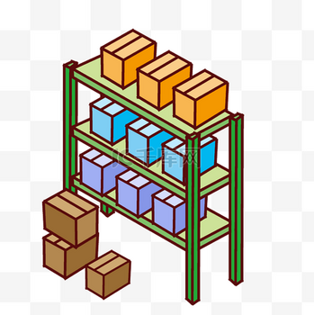 物流货架_PNG_素材_图片-千库网