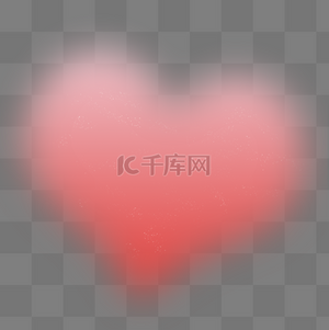 弥散渐变爱心红色素材图片免费下载-千库网