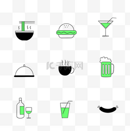 美食酒水图标icon设计素材-美食酒水图标模板下载-千库网