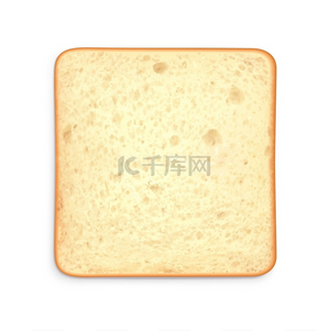 烤面包切片的逼真构图空白背景上的方形面包俯视图矢量插图素材图片免费下载-千库网