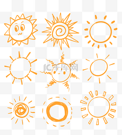 太阳简笔画图片-太阳简笔画图片素材免费下载-千库网