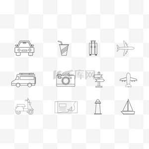 旅游旅行图标icon套图素材图片免费下载-千库网