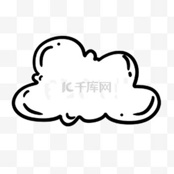 黑白云朵卡通图片_黑白云朵卡通素材-黑白云朵卡通图片大全-千库网