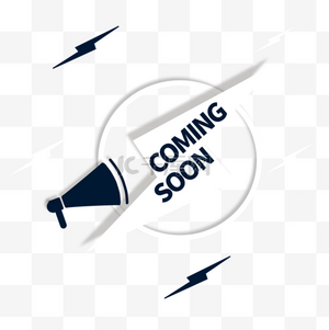 闪电喇叭提示coming soon素材图片免费下载-千库网