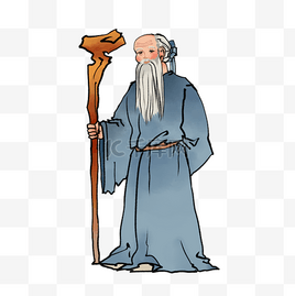 拐杖老人古代图片-拐杖老人古代素材-拐杖老人古代模板图片下载-千库网