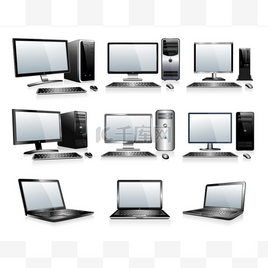 台式机图标icon设计素材-台式机图标EPS模板下载-千库网