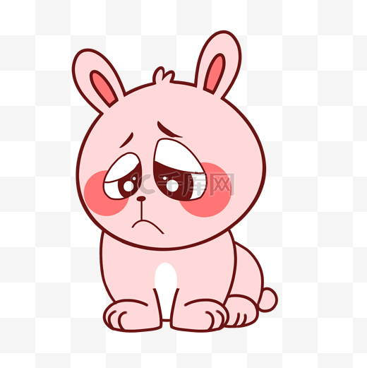 小兔子伤心图片-小兔子伤心图片素材免费下载-千库网