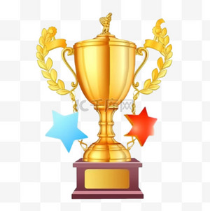 卡通手绘冠军奖杯素材图片免费下载-千库网