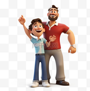 爸爸卡通形象图片-爸爸卡通形象素材-爸爸卡通形象模板图片下载-千库网