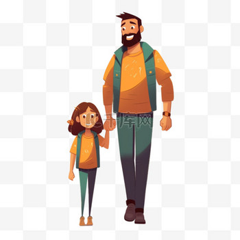 爸爸卡通形象图片-爸爸卡通形象素材-爸爸卡通形象模板图片下载-千库网