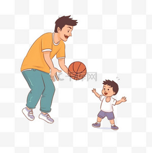 卡通动漫漫画父子父亲爸爸素材图片免费下载-千库网