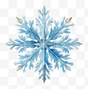 水彩冰雪雪花免扣元素素材图片免费下载-千库网