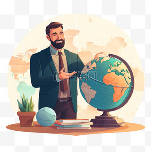 老师青年地理男教师教学各科学习教育人物素材图片免费下载-千库网