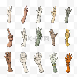 卡通动画手设计素材-卡通动画手模板设计-海报图片下载-千库网