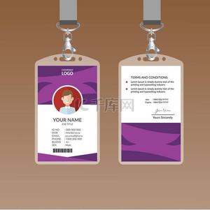 Nice ID Card Design Template素材图片免费下载-千库网