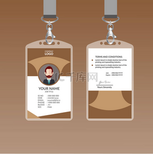 Nice ID Card Design Template素材图片免费下载-千库网