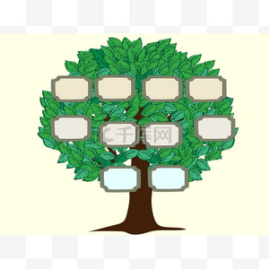Family tree couple vector background素材图片免费下载-千库网