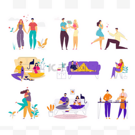 周末休闲卡通设计素材-周末休闲卡通模板设计-海报图片下载-千库网