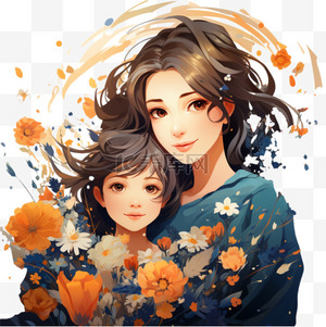 感恩感恩节感恩父母人物扁平插画素材图片免费下载-千库网