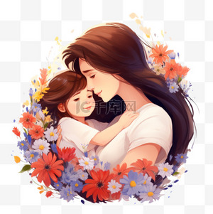 感恩期望美好感恩父母人物扁平插画素材图片免费下载-千库网