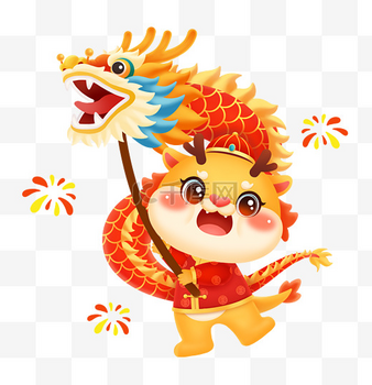 舞龙图片卡通图片_舞龙图片卡通素材-舞龙图片卡通图片大全-千库网
