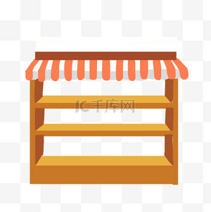 手绘卡通货架免抠元素素材图片免费下载-千库网