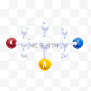 矢量化学分子元素立体免抠图案素材图片免费下载-千库网