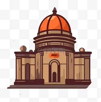 卡通博物馆图片-卡通博物馆素材-卡通博物馆模板图片下载-千库网