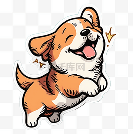 卡通小狗跳图片-卡通小狗跳素材-卡通小狗跳模板图片下载-千库网