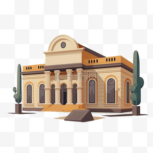 博物馆卡通图片-博物馆卡通图片素材免费下载-千库网