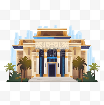 博物馆卡通图片-博物馆卡通素材-博物馆卡通模板图片下载-千库网