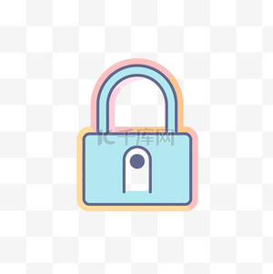 背景上的彩色挂锁图标 向量素材图片免费下载-千库网