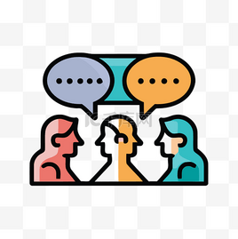 小组讨论图标设计素材-小组讨论图标模板设计-海报图片下载-千库网