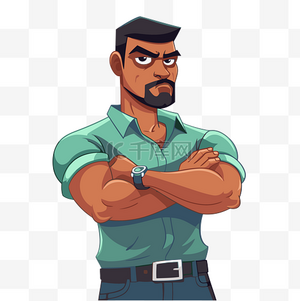 双臂交叉素材图片免费下载-千库网