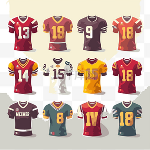 足球球衣 向量素材图片免费下载-千库网