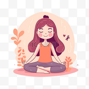 可爱的瑜伽 向量素材图片免费下载-千库网