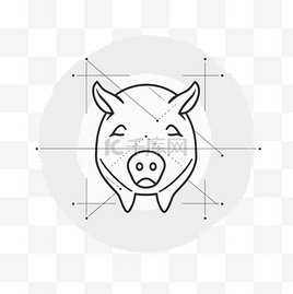 猪头图标设计素材-猪头图标模板设计-海报图片下载-千库网