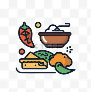 显示食谱和烹饪图标集 向量素材图片免费下载-千库网