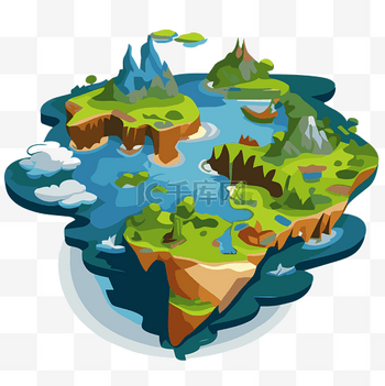 卡通世界地图图片-卡通世界地图素材-卡通世界地图模板图片下载-千库网