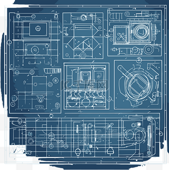 卡通蓝图背景图片_卡通蓝图背景素材-卡通蓝图背景图片大全-千库网