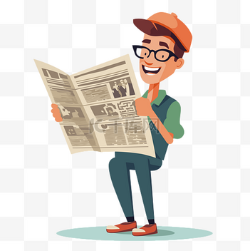 读文章卡通设计素材-读文章卡通模板设计-海报图片下载-千库网