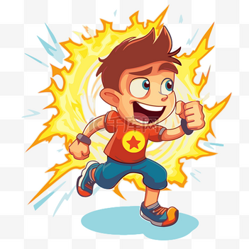 精力充沛卡通设计素材-精力充沛卡通模板设计-海报图片下载-千库网