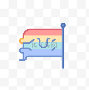 彩虹旗图标 v1 向量素材图片免费下载-千库网